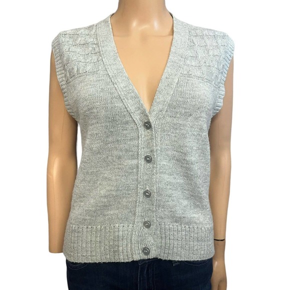 Vintage | Jackets & Coats | 8s Vintage Jc Penny Sweater Vest Button ...